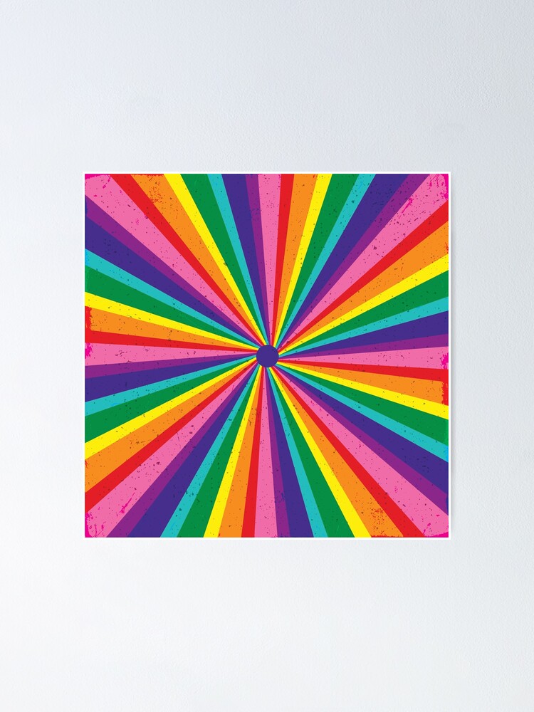 "Gilbert Baker Pride Flag Colors Explosion" Poster for Sale by ...