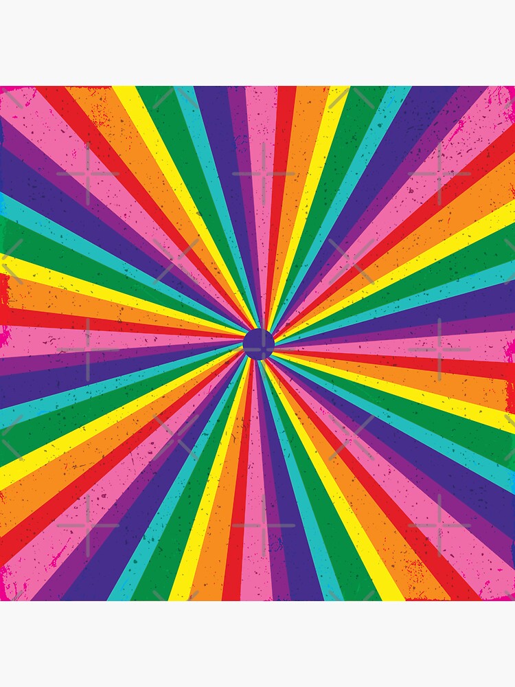 "Gilbert Baker Pride Flag Colors Explosion" Sticker by JunoJuniper ...