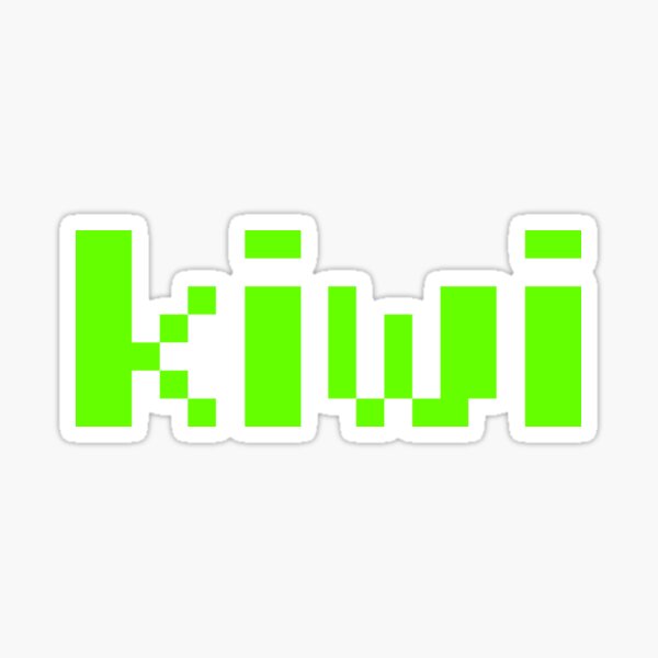 "pixel kiwi" Sticker by valettadesigns | Redbubble