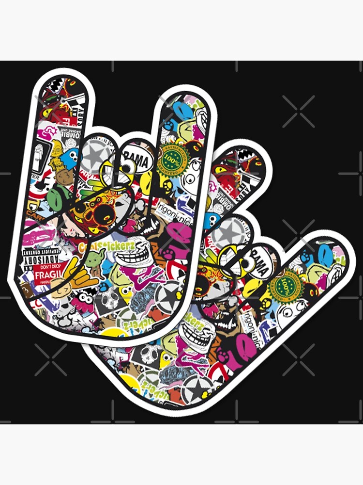 "JDM DOUBLE SHOCKER FINGER" Poster for Sale by Racingdecals | Redbubble