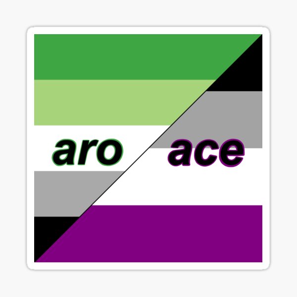 "Aro Ace Pride LGBTQ Queer Aromantic Asexual " Sticker by Potato-Kids ...