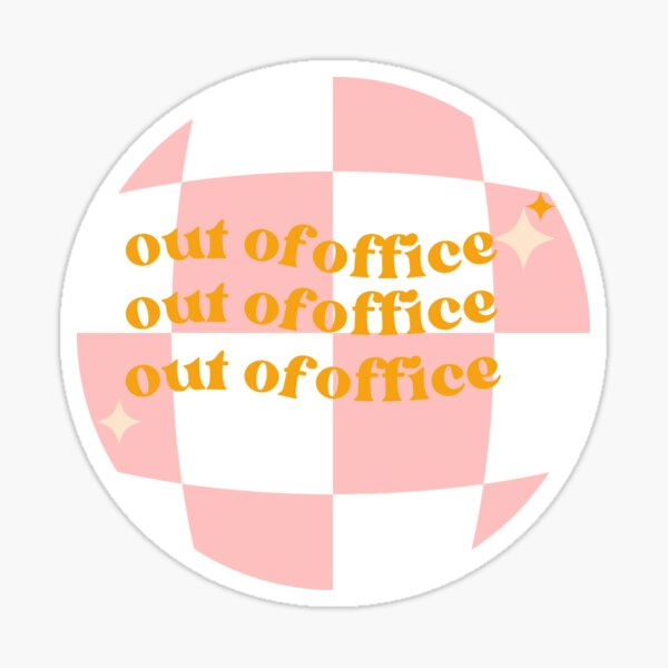 "out of office retro" Sticker by kterbush | Redbubble
