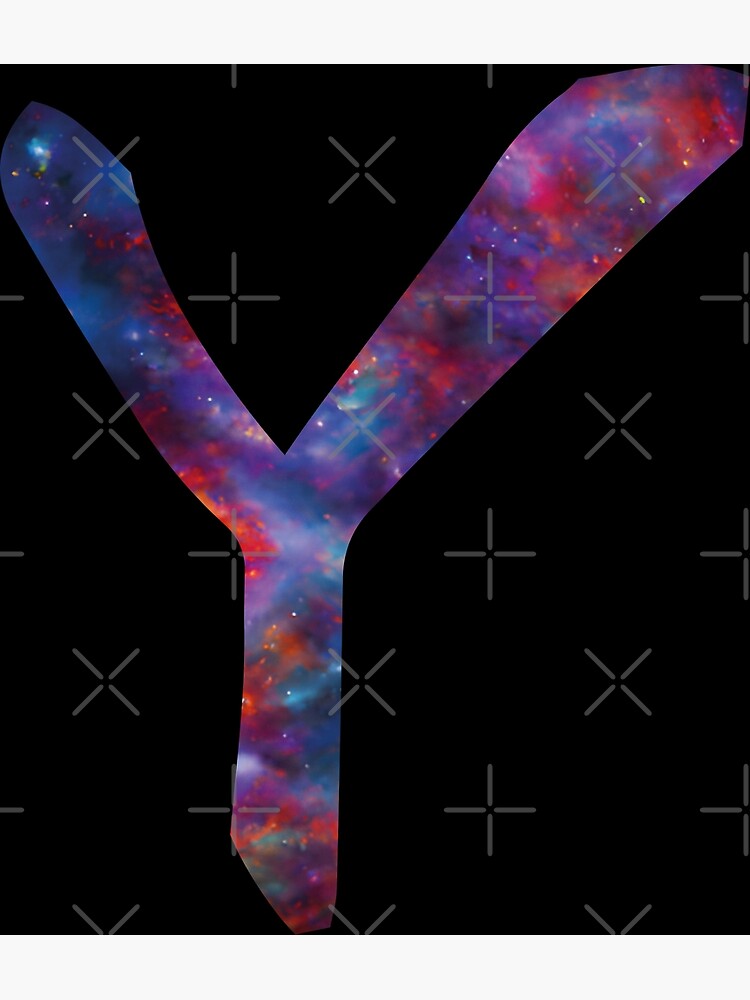 Lámina metálica «Letra inicial Y de la nebulosa de la galaxia del ...