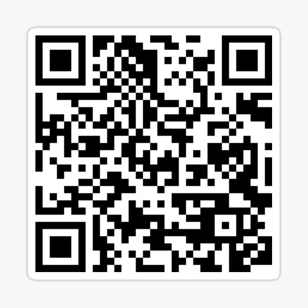"Troll Song QR Code Small" Sticker by designsbykevin | Redbubble
