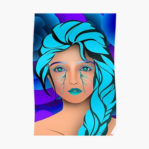 Sad Girl Art Work Poster For Sale By Sasindu132 Redbubble