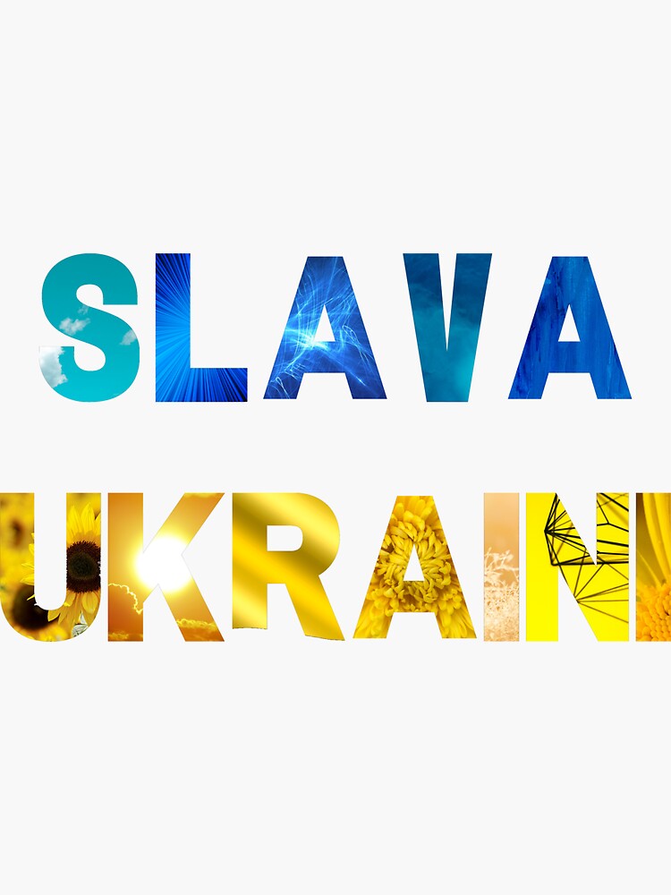 "Slava Ukraini" Sticker for Sale by JAdotdotDesigns | Redbubble