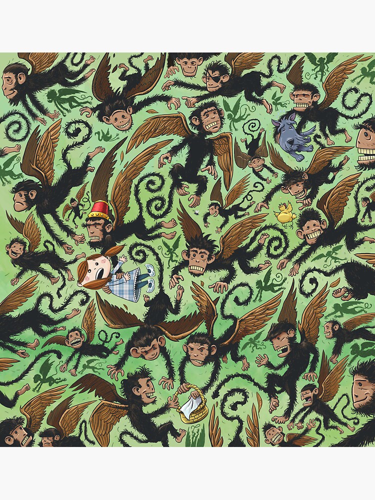 "Flying Monkeys" Sticker for Sale by CreativeGiant | Redbubble