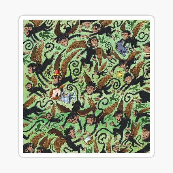"Flying Monkeys" Sticker for Sale by CreativeGiant | Redbubble