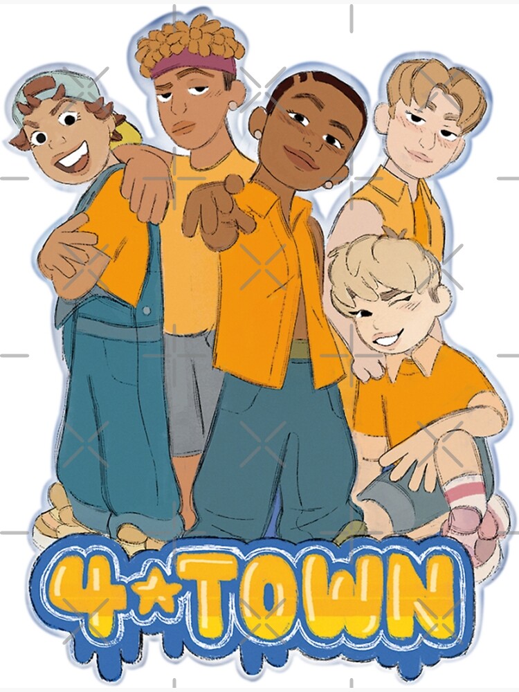 "4*Town" Poster for Sale by daanbainess3 | Redbubble