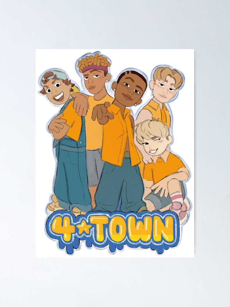 "4*Town" Poster for Sale by daanbainess3 | Redbubble