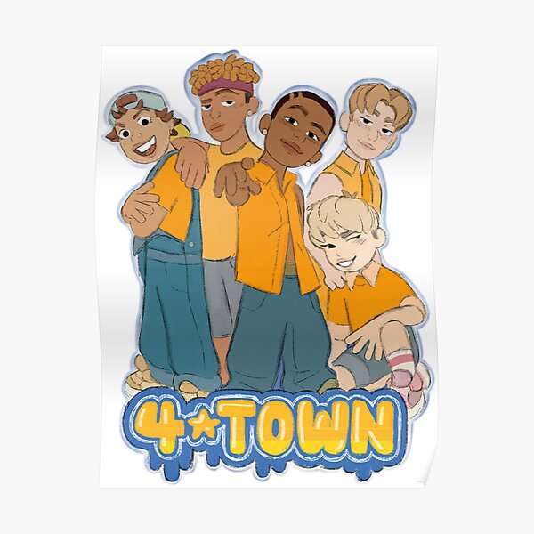 "4*Town" Poster for Sale by daanbainess3 | Redbubble
