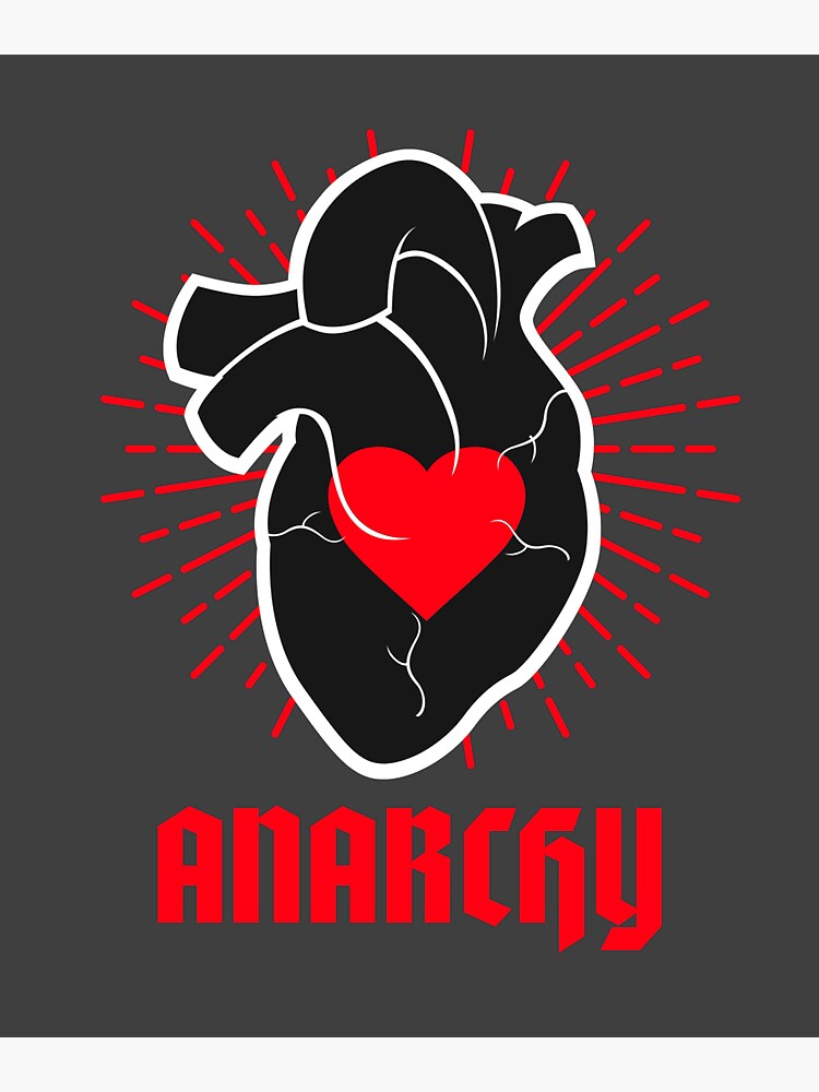 "Anarchy Heart" Sticker by MissMayI33 | Redbubble