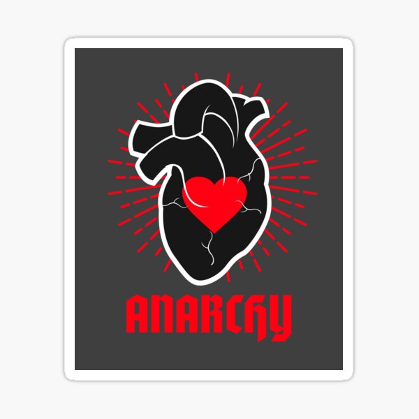 "Anarchy Heart" Sticker by MissMayI33 | Redbubble