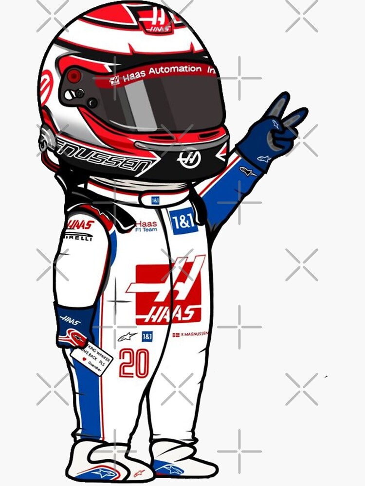 Pegatina «Equipo Mini Kevin Magnussen Haas f1 2022» de GGKshop5 | Redbubble