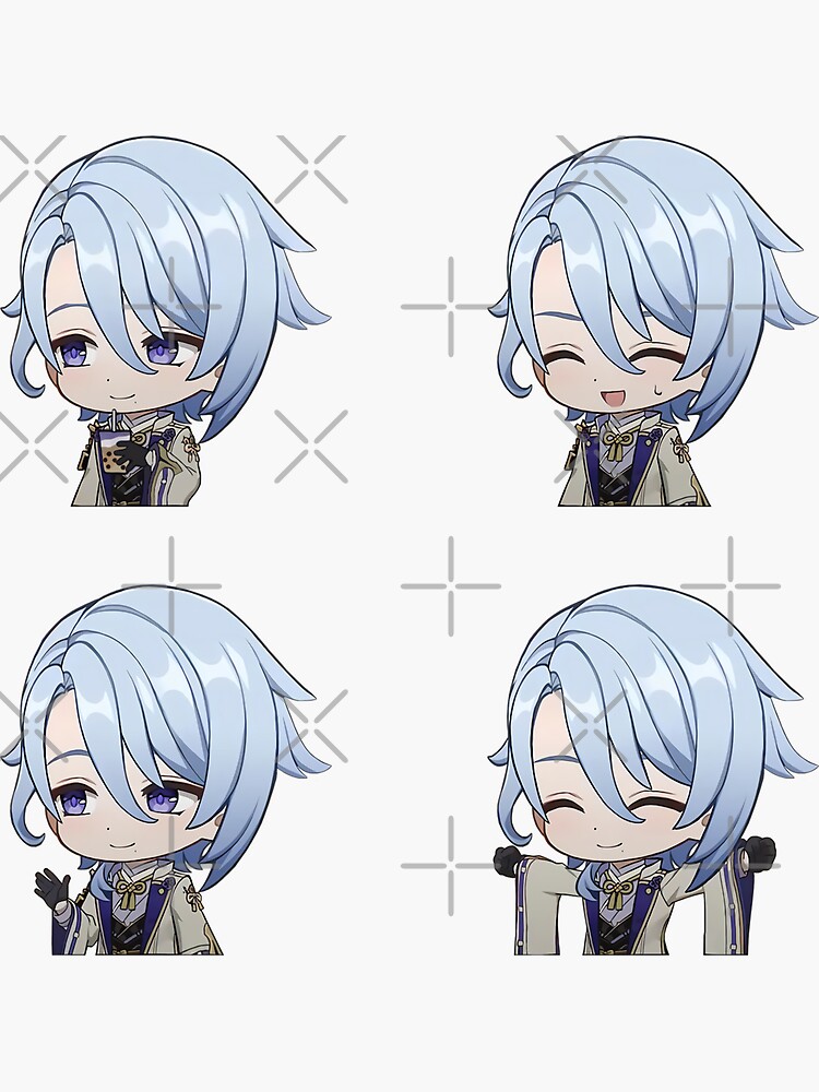 "Ayato :: Kamisato Ayato Genshin Impact Chibi Aufkleber-Set" Sticker ...