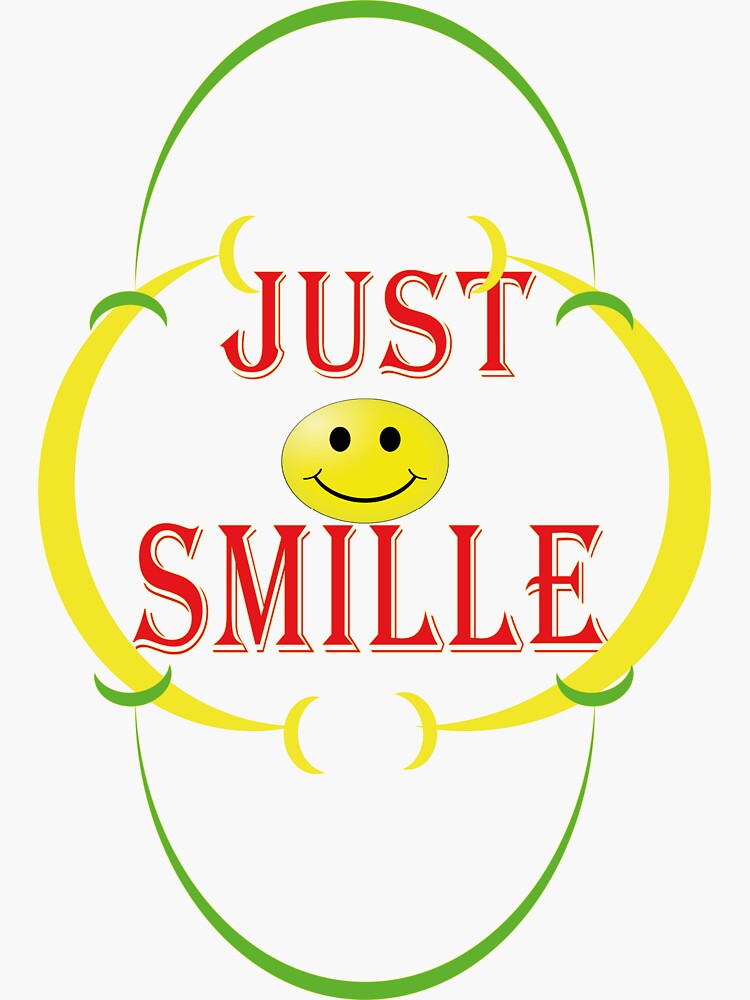 "JUST SMAILLE" Sticker by HICHAMBNIS4 | Redbubble