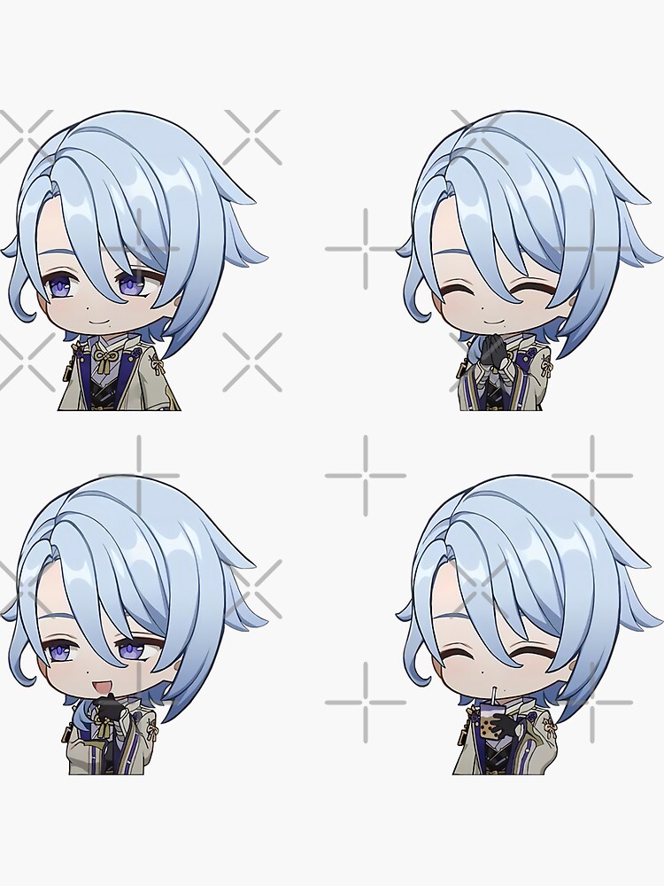 "Ayato :: Kamisato Ayato 2nd Genshin Impact Chibi Stickers Set" Sticker ...