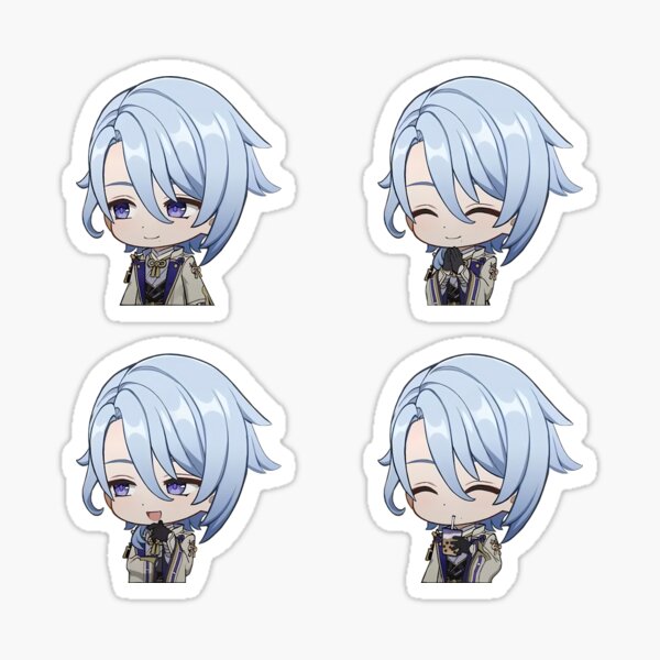 "Ayato :: Kamisato Ayato 2nd Genshin Impact Chibi Stickers Set" Sticker ...