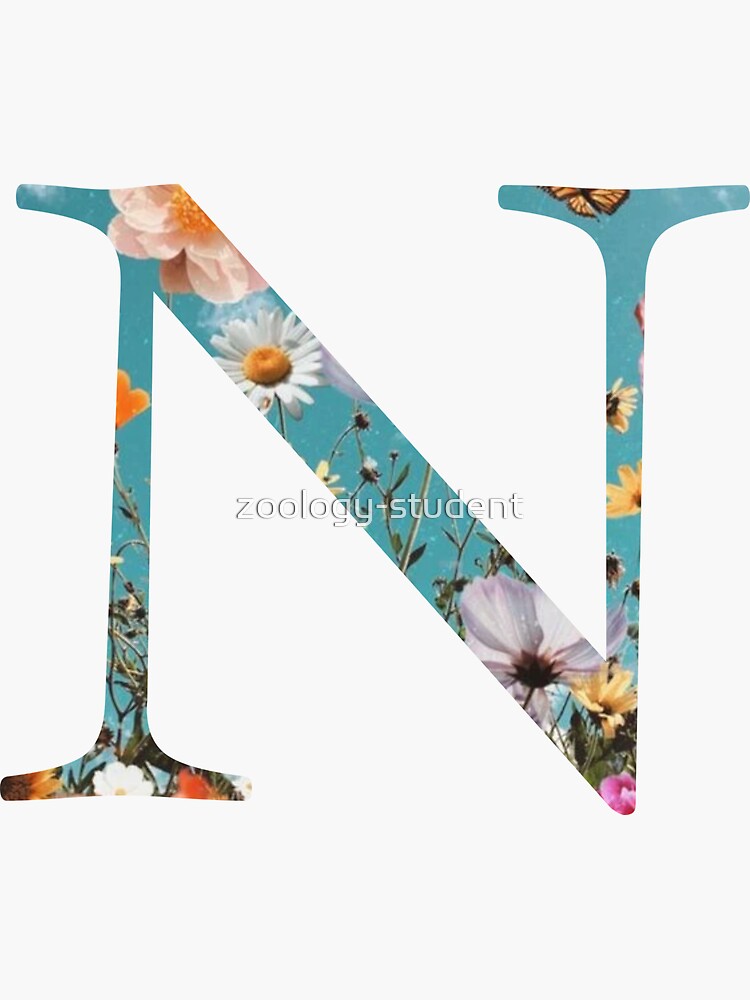 "Letter N" Sticker for Sale by zoology-student | Redbubble