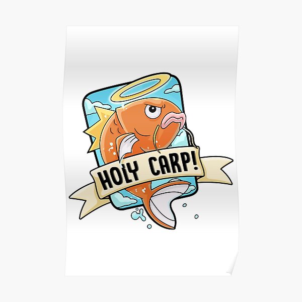 "Nerdecrafter Merch Nerde Crafter Holy Carp" Poster for Sale by ...