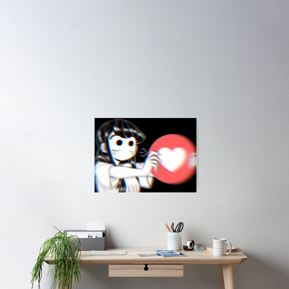 "Komi Cant Communicate - Heart React" Poster for Sale by HaremuGacha | Redbubble