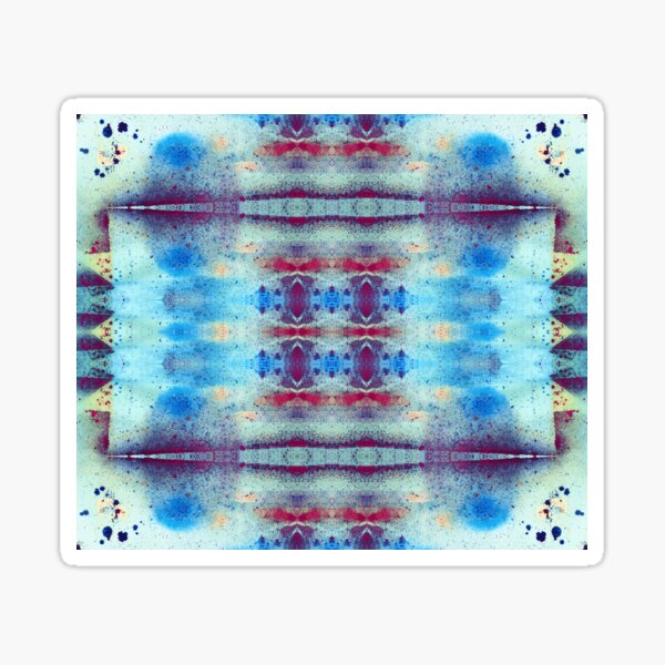 "Native Patter in Purple Blue 3a - 0201d" Sticker by crimsonbamboo ...