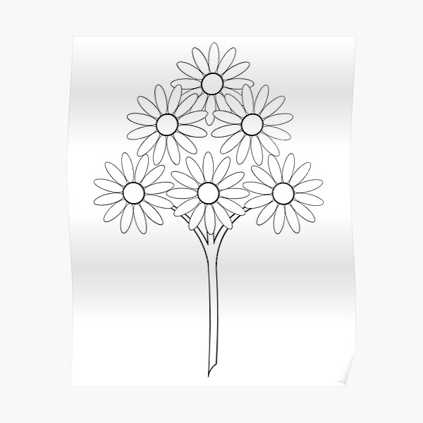 Póster «Colorea tu propio ramo de flores» de GrandpaH | Redbubble