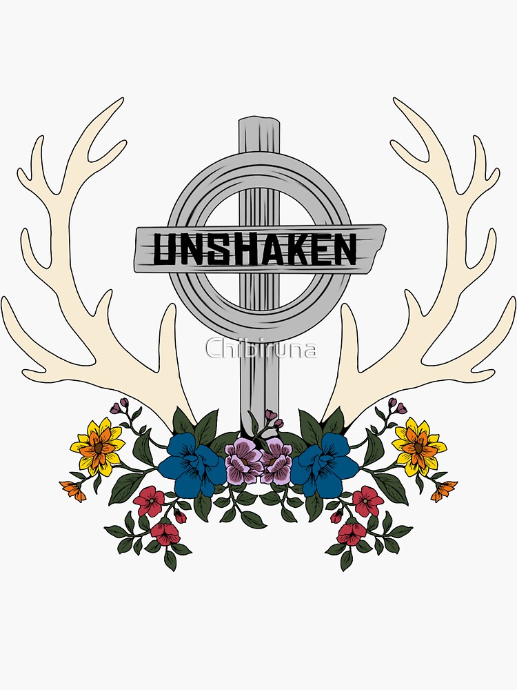 "Unshaken" Sticker by Chikiruna | Redbubble