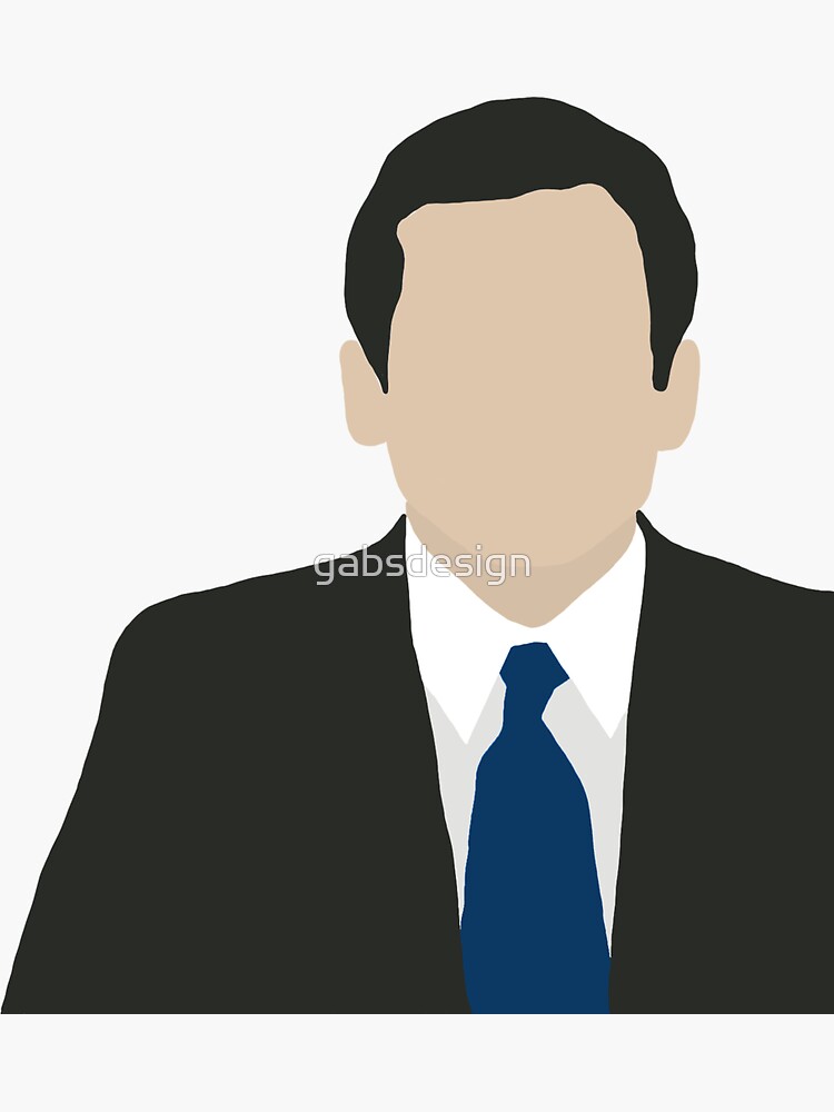 "Michael Scott Face" Sticker by gabsdesign | Redbubble