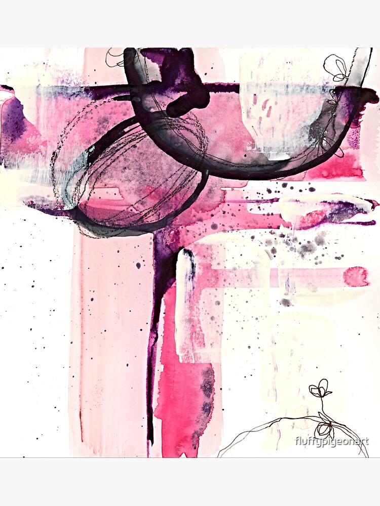 "Magenta Rain" Sticker by fluffypigeonart | Redbubble