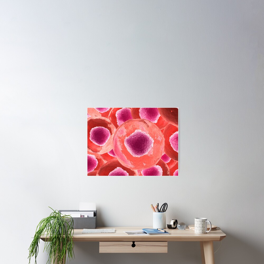 "Microscopic view of animal cell." Poster for Sale by StocktrekImages ...