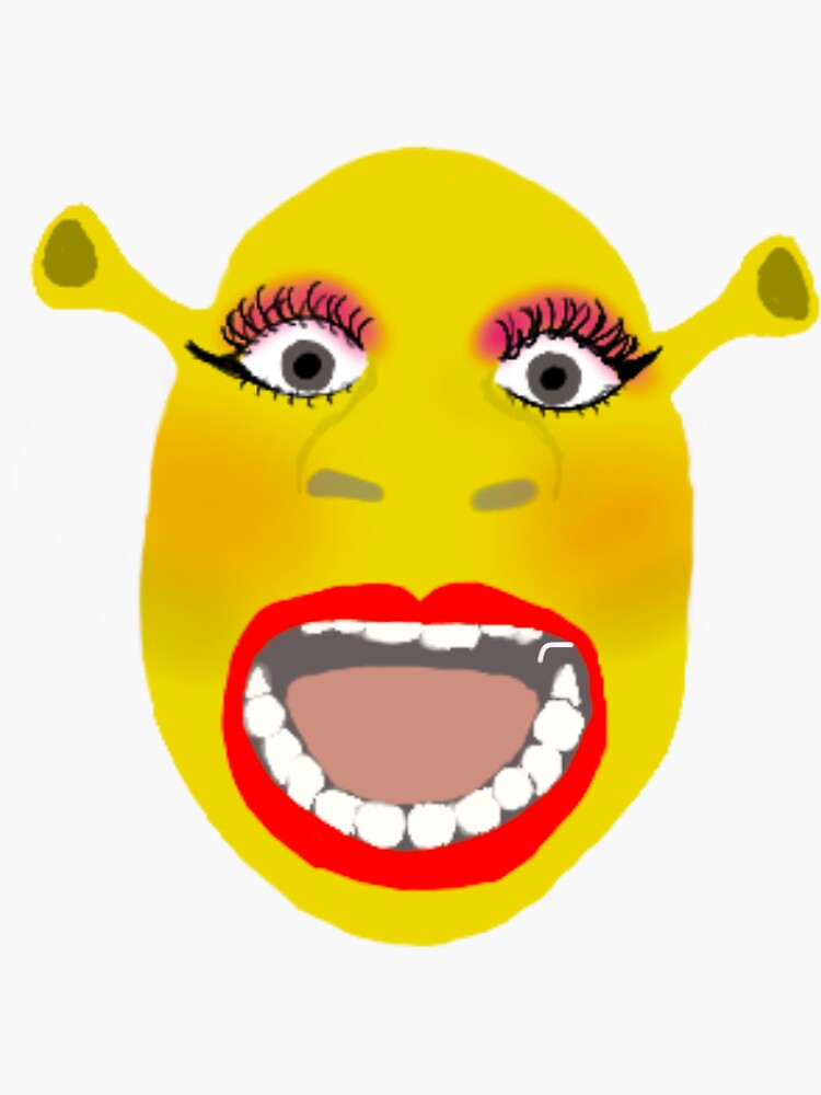"yassified shrek" Sticker for Sale by katiemanker | Redbubble