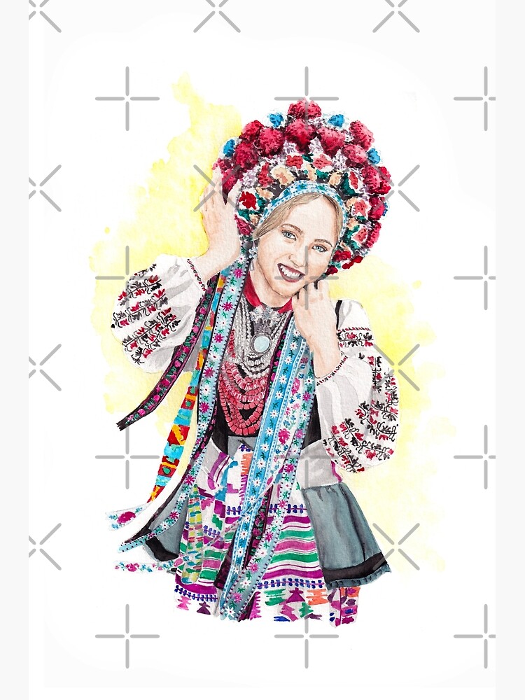 "Ukrainian Woman, Traditional Dress, Ukraine" Art Print by AgusWorldArt ...