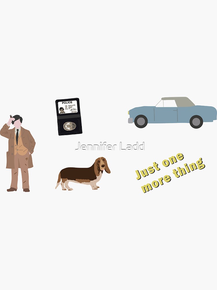 "Columbo inspired collage" Sticker for Sale by jennifereladd | Redbubble