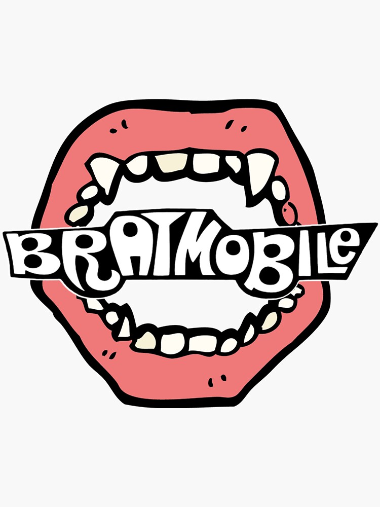 "Bratmobile Vampire Logo Sticker" Sticker by xiomaracli | Redbubble