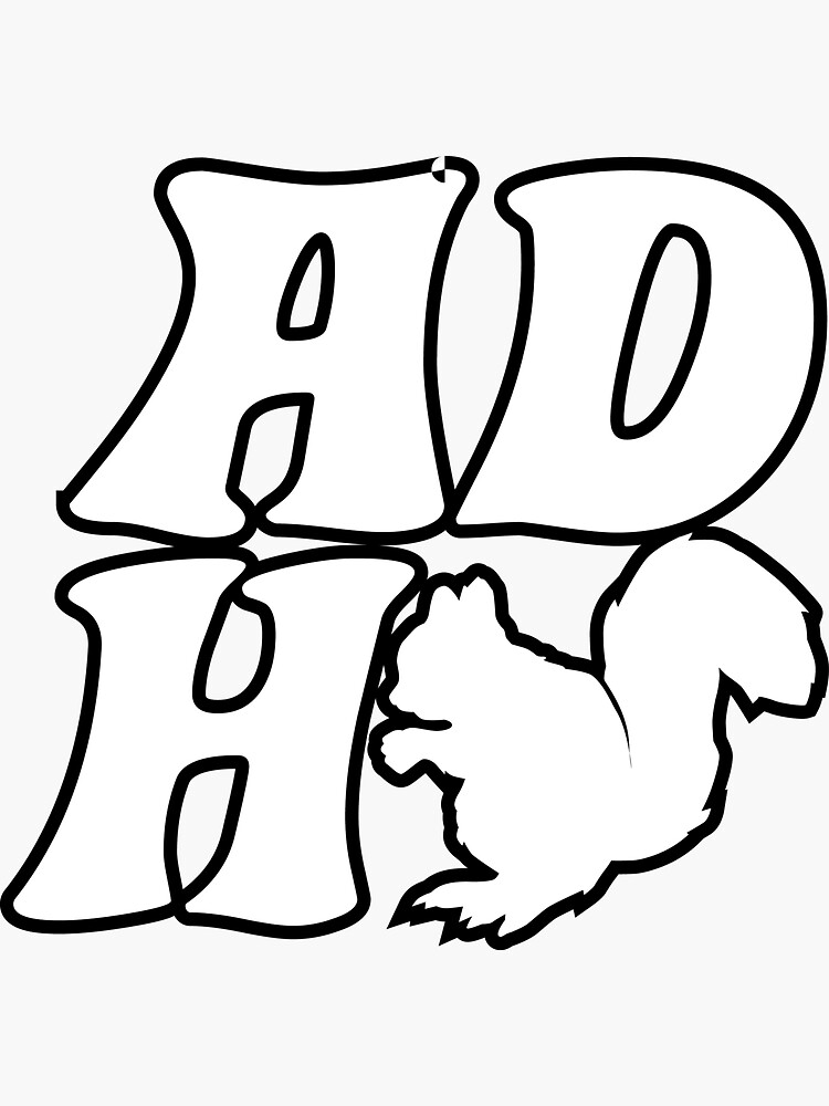 Sticker « Écureuil TDAH - Trouble d'hyperactivité avec déficit de l ...