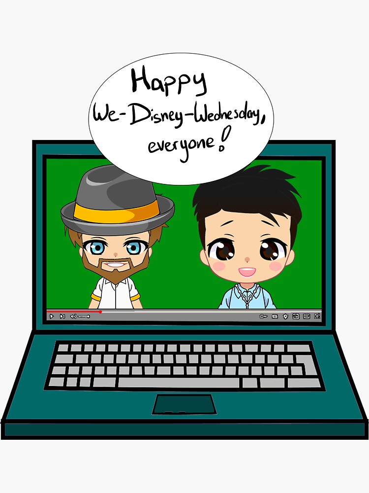 "Happy We-Disney-Wednesday!" Sticker by Mara-Mika | Redbubble