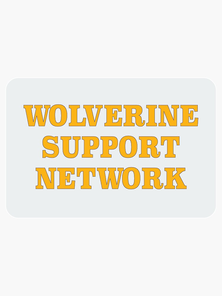 "Wolverine Support Network" Sticker by courtneyfortin | Redbubble