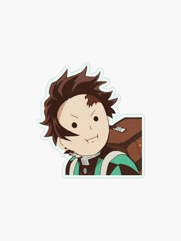 "tanjiro derpy angry face (edit 2)" Sticker by Clarisse777 | Redbubble