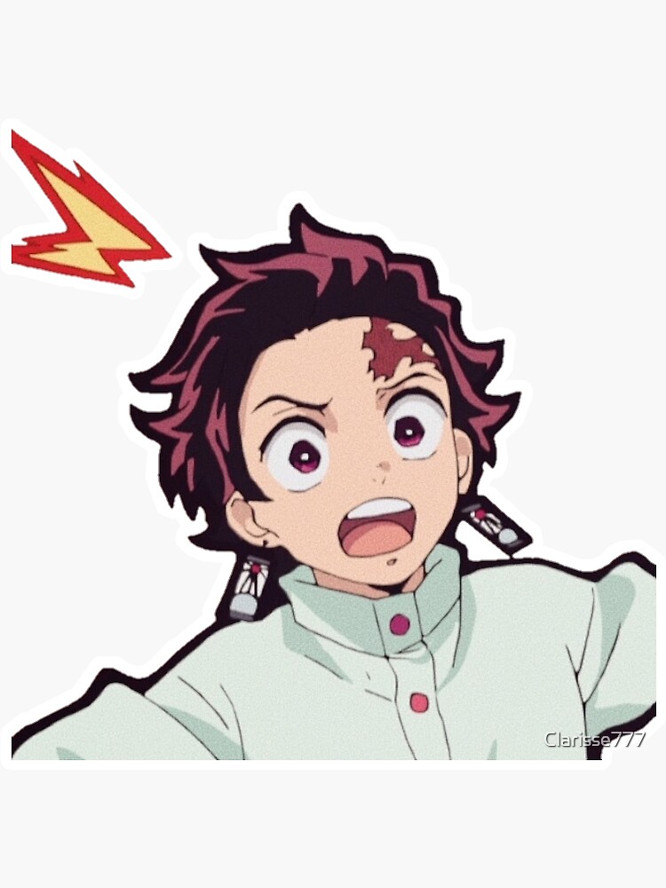 "surprised tanjiro (plain)" Sticker by Clarisse777 | Redbubble