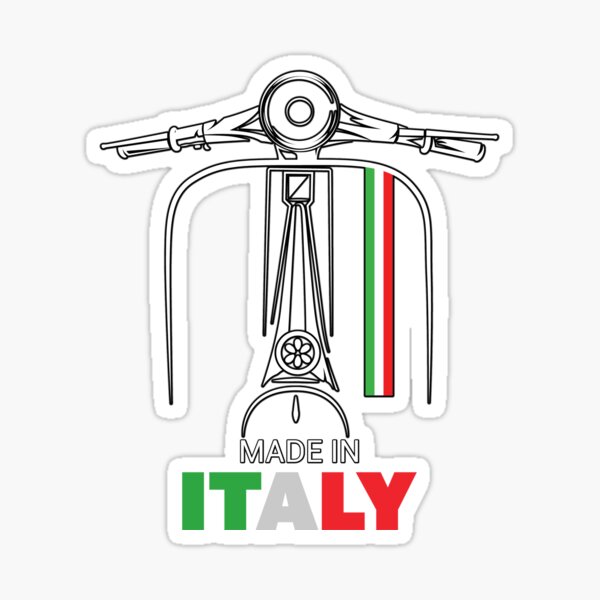 "Italian Biker Rider Motorcycle Love Italy Flag Scooter Bike Scoot ...