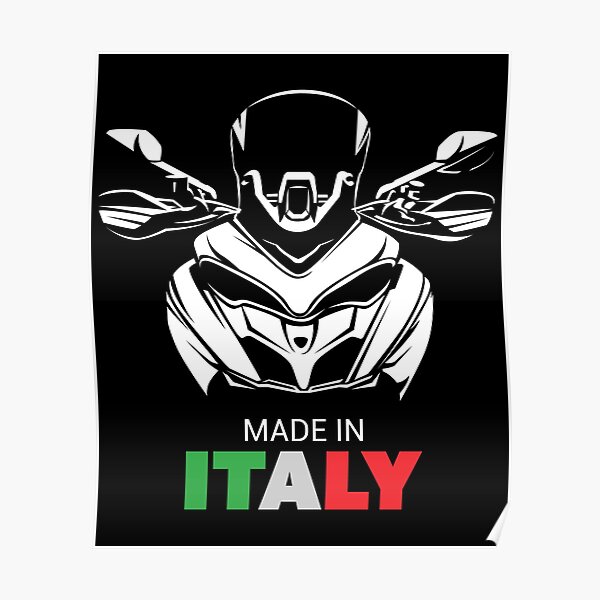 "Adventure Multistrada Motorcycle Rider Italian Flag Strada Biker Italy ...