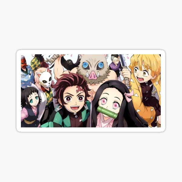 "Demon slayer characters " Sticker by beckyx100 | Redbubble