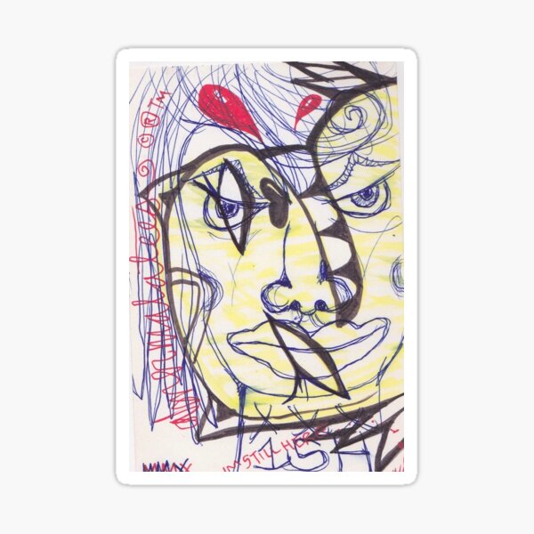 "Two Faced" Sticker by AbnerMalatees | Redbubble