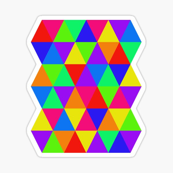"Psychedelic Triangles Abstract Art" Sticker by AnjaFashion | Redbubble