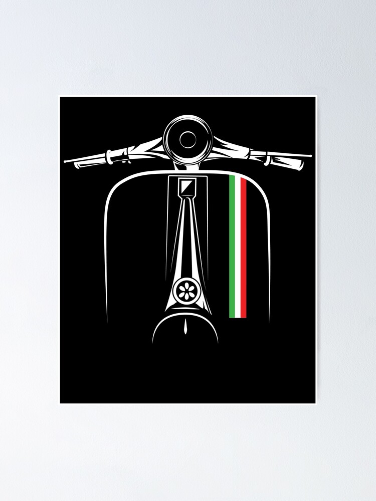 "Motorbike Rider Italian Scooter Funny Mountain Retro Moped Motorcycle ...