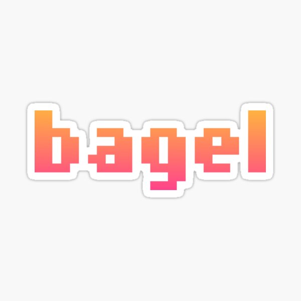 "pixel bagel" Sticker by valettadesigns | Redbubble