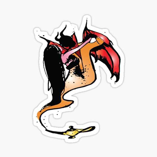 "dancing with the devil" Sticker for Sale by TATSANDARTS | Redbubble
