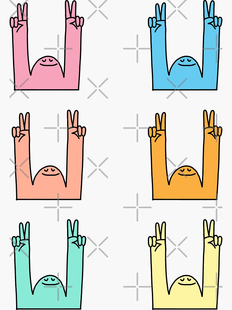 "Peace Out Dude color pack " Sticker by soufianABH | Redbubble