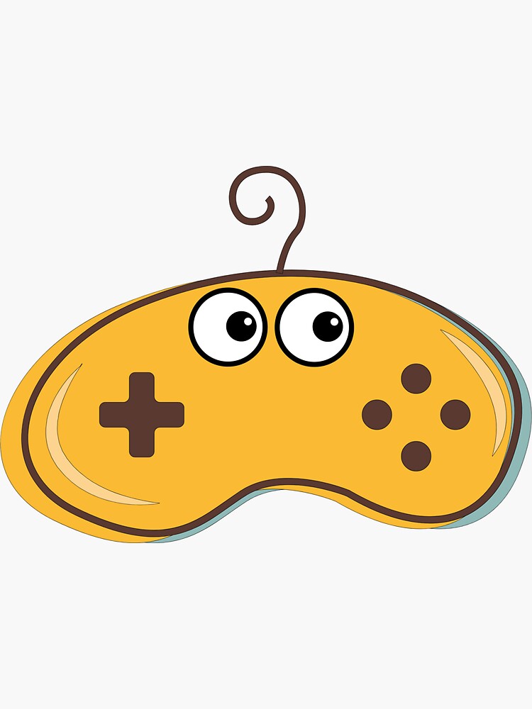 "Cute cartoon game controller" Sticker by Maskcloth | Redbubble